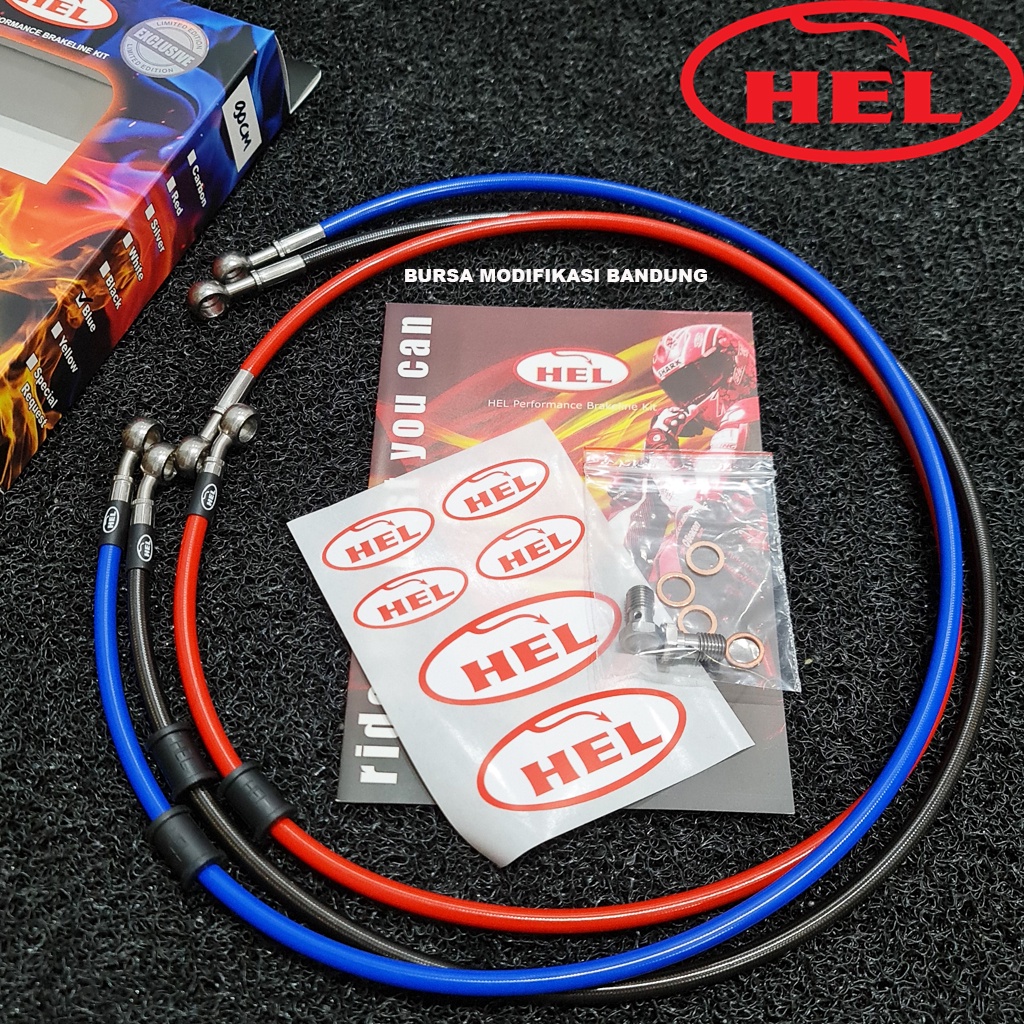 Jual Selang Rem Hel Performance Custom Panjang 1 meter / bisa request ...