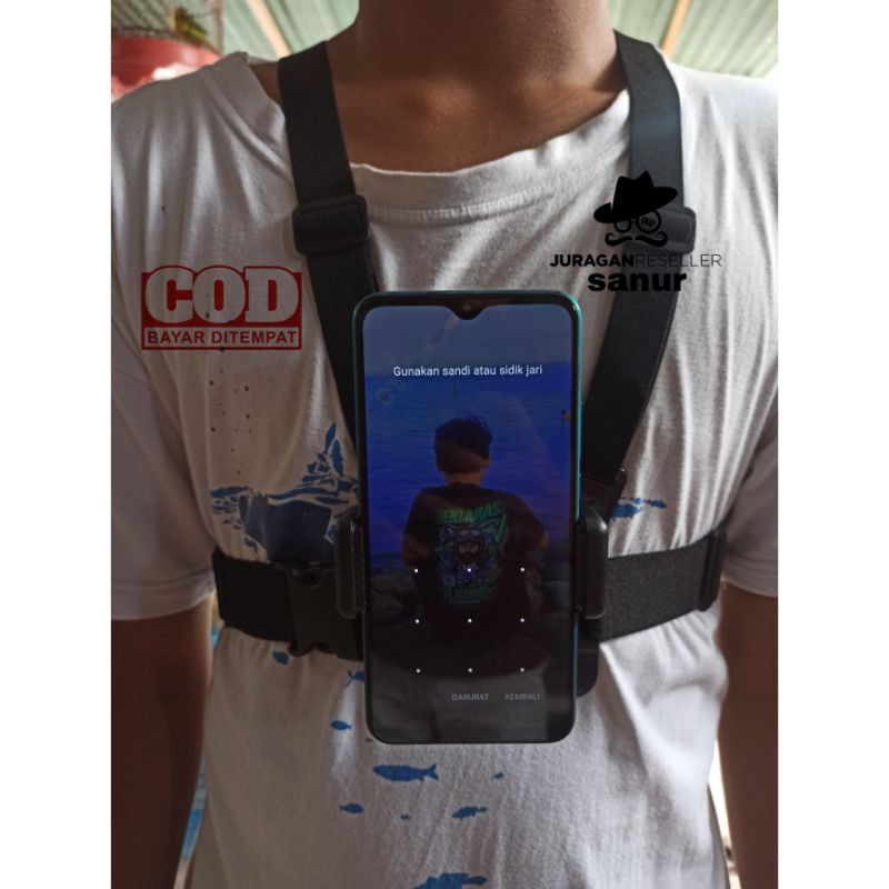 Jual Body Chest Strap HP Gopro iPhone Xiaomi Vivo oppo SJcam Bpro YI ...