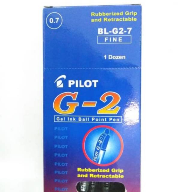 Jual Pulpen Pilot G-2 Fine BL-G2 Pen Cetek G2 Pilot Tinta Hitam/Biru ...