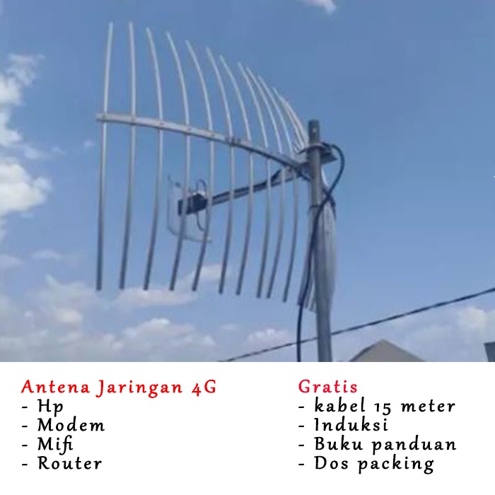 Jual Paket Lengkap Antena Yagi Grid Untuk Penguat Jaringan Internet 4G 3G Hp Mifi Modem Router ...