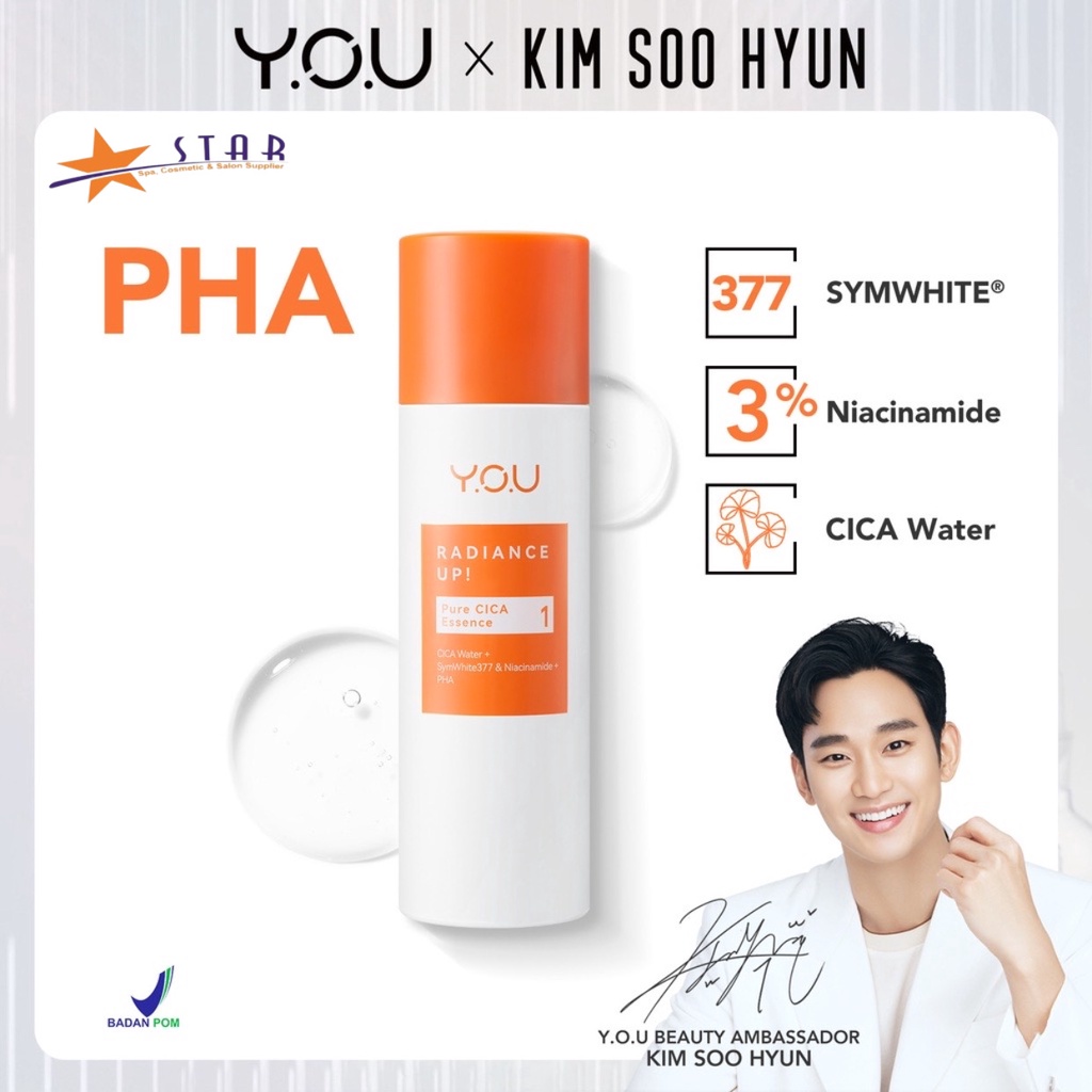 Jual YOU Radiance Up! Pure CICA Water + PHA Gently Exfoliate Essence ...