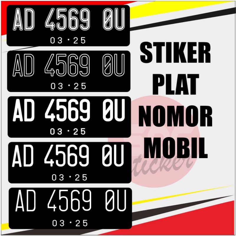 Jual Stiker Sticker Plat Nomor Mobil | Shopee Indonesia