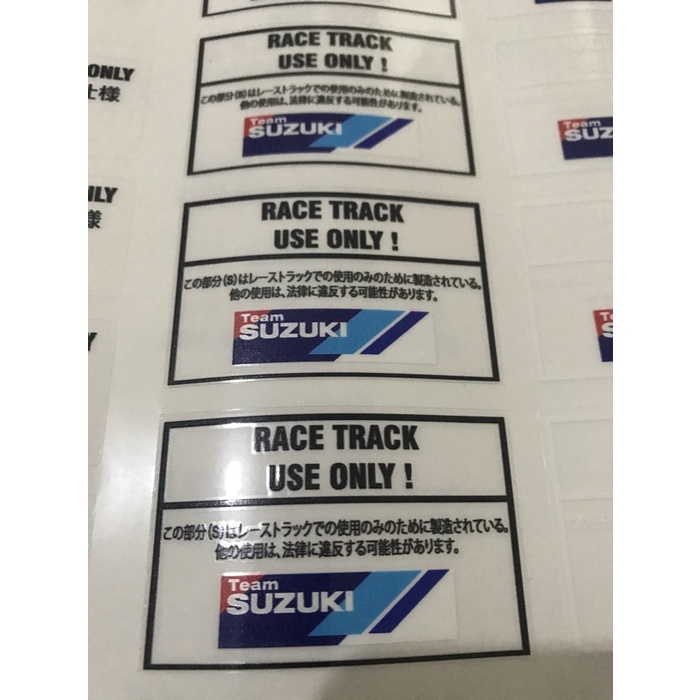 Jual Tormo- Sticker Race Track Use Only Suzuki -Montor. | Shopee Indonesia
