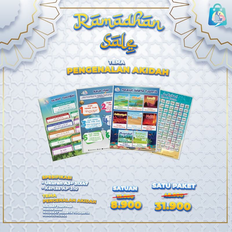 Jual Poster Edukasi Tema Pengenalan Akidah Super Tebal Ap310 | Shopee ...