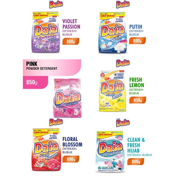 Jual Daia detergent bubuk 800gr | Shopee Indonesia