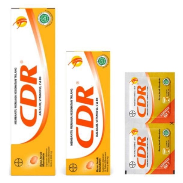 Jual CDR Effervescent Rasa Jeruk tablet larut kalsium tulang isi 2 10 ...