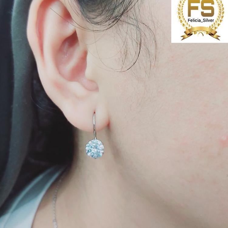 Jual Harga Spesial.. ANTING PERAK ASLI SILVER WANITA 925 LAPIS EMAS PUTIH MODEL KAIT DESI ...