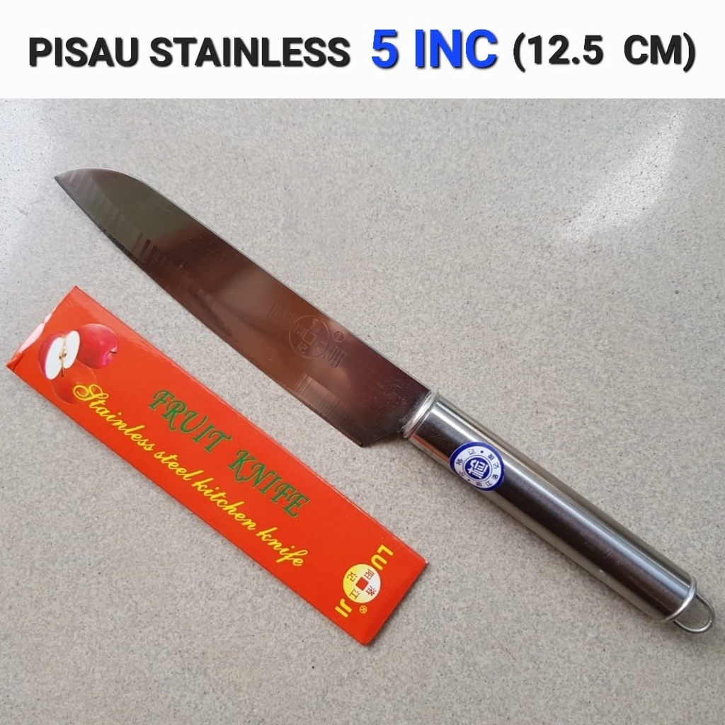 Jual Pisau Dapur Gagang Besi Stainless Steel 5 INC | Shopee Indonesia
