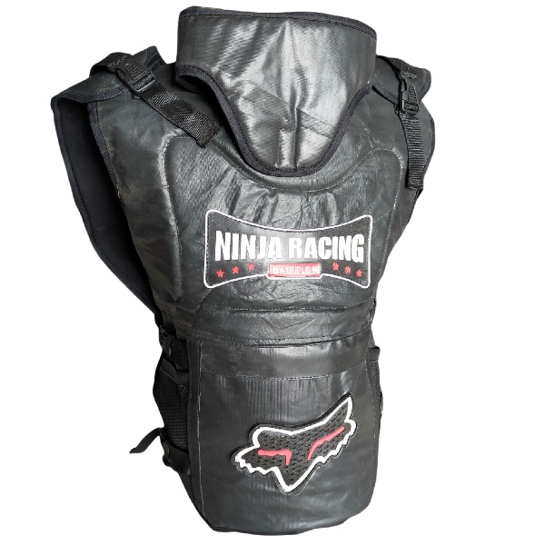 Jual Rompi touring pelindung dada depan belakang || Rompi motor hitam ...