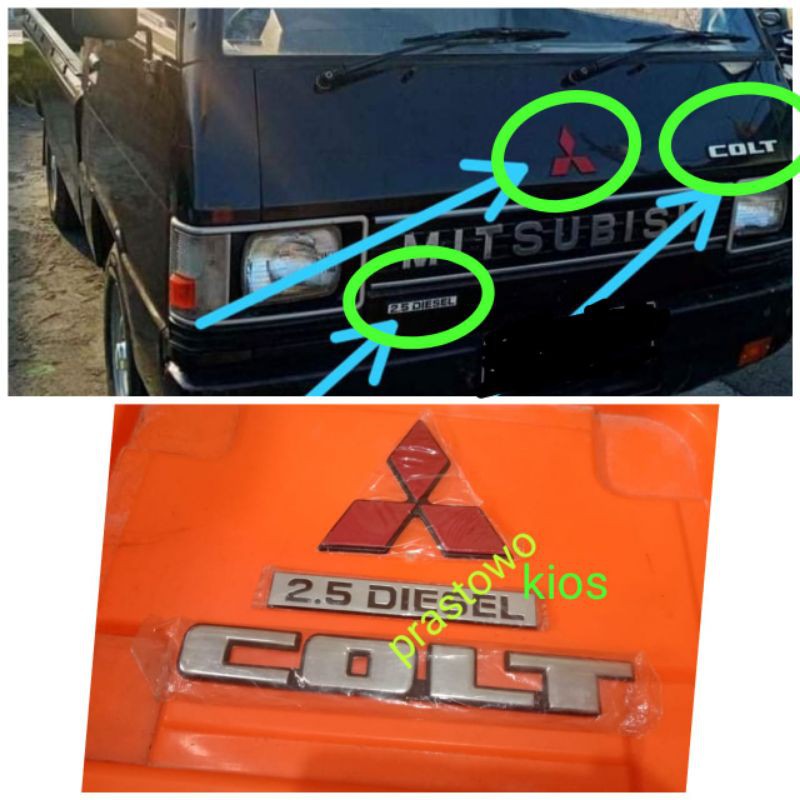 Jual emblem logo Mitsubishi L300 depan set | Shopee Indonesia