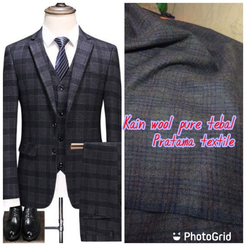 Jual Kain Jas, Blazer, Celana Pria/Kain wool pure 100% wool Tebal_Kain ...