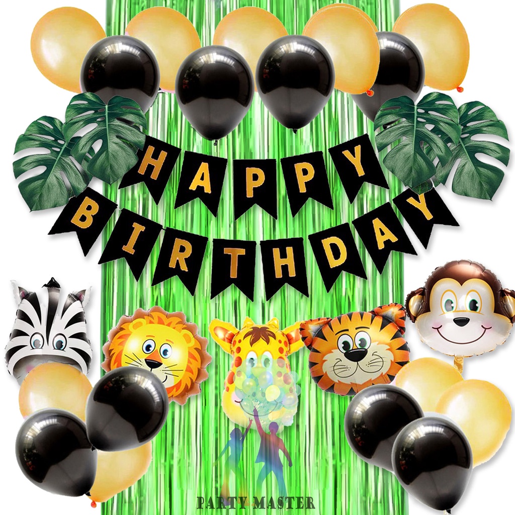 Jual PartyMaster Paket Dekorasi Ulang Tahun Jungle Hewan / Set dekorasi ...