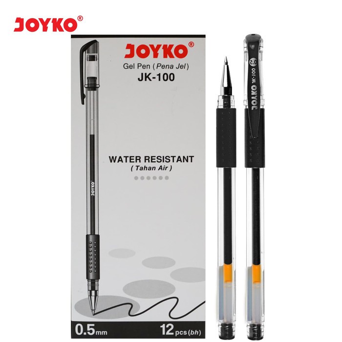 Jual Joyko Gel Pen JK-100 PER PAK ISI 12 King Jeller Bolpen Tinta JK100 Tahan Air Ballpoint ...