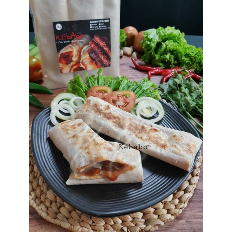 Jual KEBAB JUMBO REGULER FROZEN KEBABO berat 450gram/pack isi 3 pcs ...