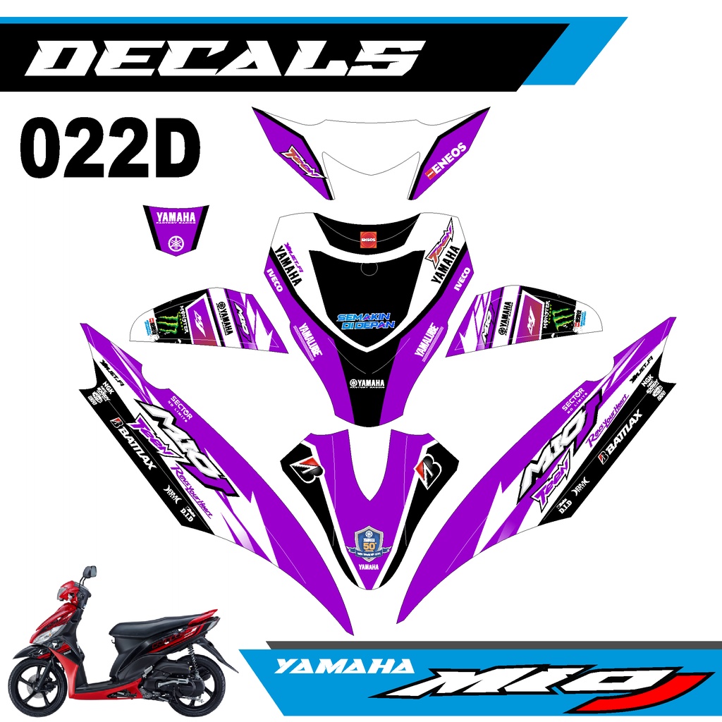 Jual Sticker Decal - Stiker Dekal Yamaha MIO J FullBody Design ENEOS ...