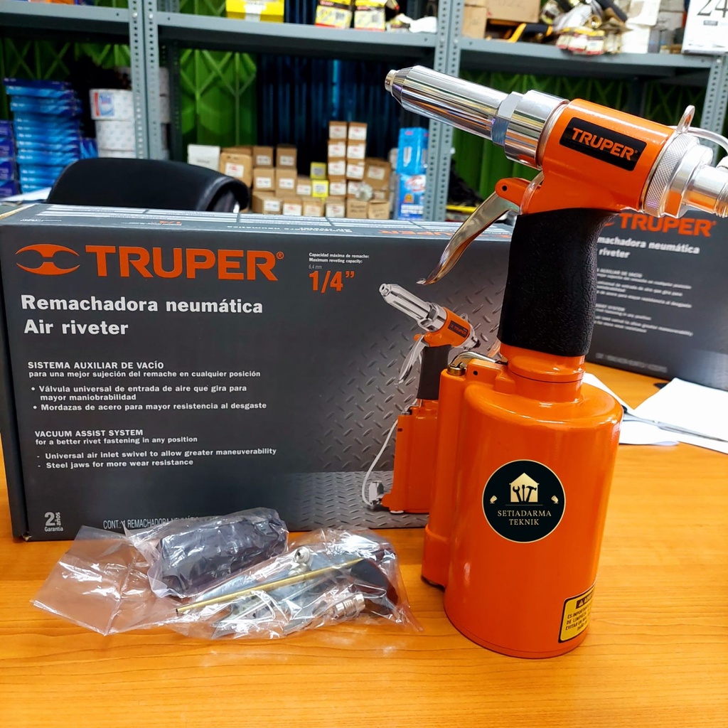 Jual PNEUMATIC RIVET GUN 1/4"INCH TRUPER TYPE 18241 | Shopee Indonesia