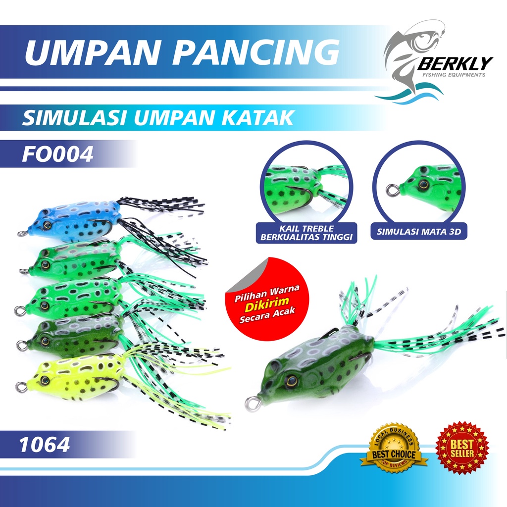 Jual BERKLY Umpan Katak Lure Umpan Casting Katak Lure Soft Frog Dengan ...