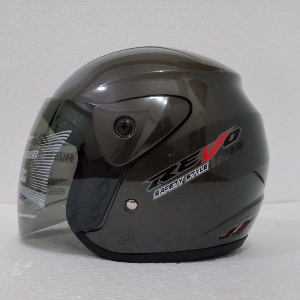 Jual PROMO HELM MOTOR SNI EVO HELM HALF FACE SINGLE VISOR BLACK helm ...