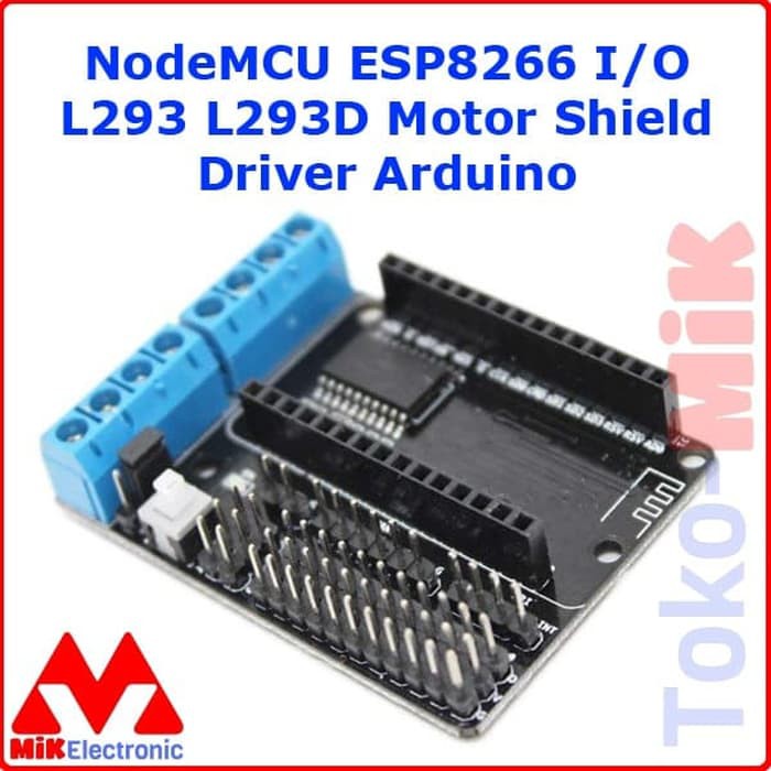 Jual NODEMCU ESP8266 I/O L293 L293D MOTOR SHIELD DRIVER ARDUINO | Shopee Indonesia