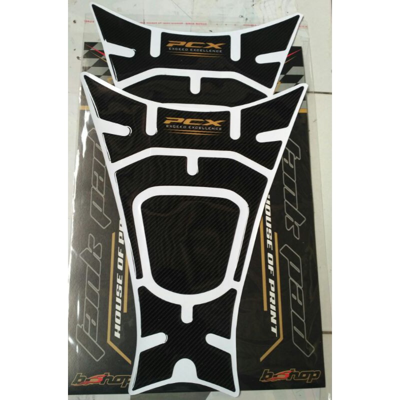 Jual Stiker Motor sticker tankpad pcx timbul hitam gold variasi ...