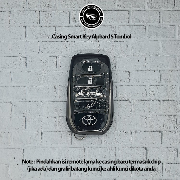 Jual Casing Remote Smart Key Alphard Transformer 5 Tombol | Shopee ...