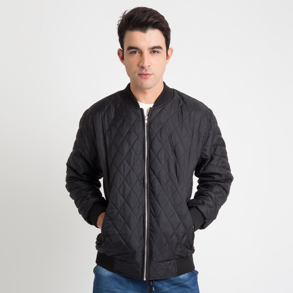 Jual JUAL Jaket Dacron warna hitam - DACRON JACKET BLACK | Shopee Indonesia
