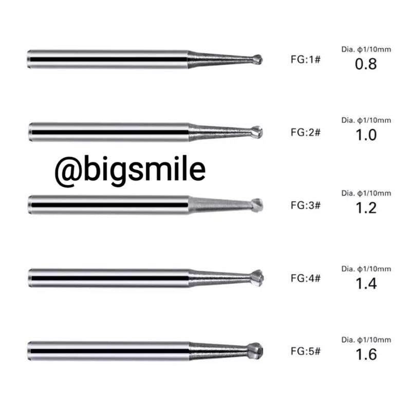 Jual Dental Carbide Bur Round High Speed Carbide Bur Bulat High Speed ...