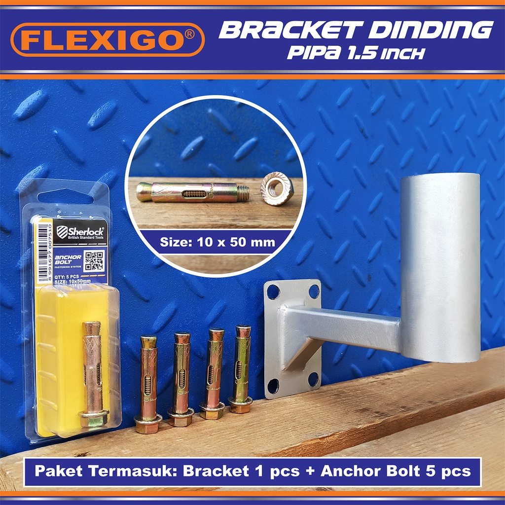 Jual Bracket Dinding Tembok Serba Guna (Pipa Besi 1.5 inch dan Angkur ...