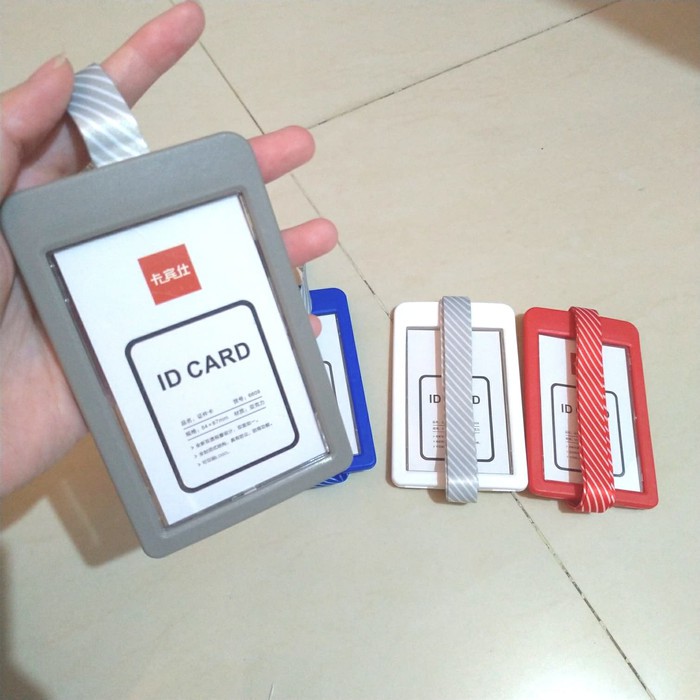 Jual Tempat kartu nama ID card IDcard plus tali Nametag Name tag kantor ...