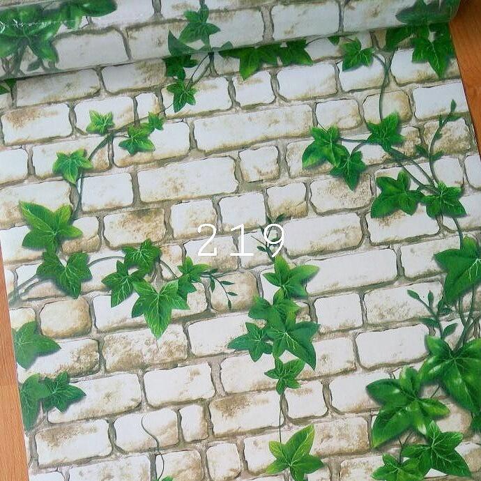Jual Wallpaper dinding stiker motif bata daun ukuran 45 cm x 10 mtr | Shopee Indonesia