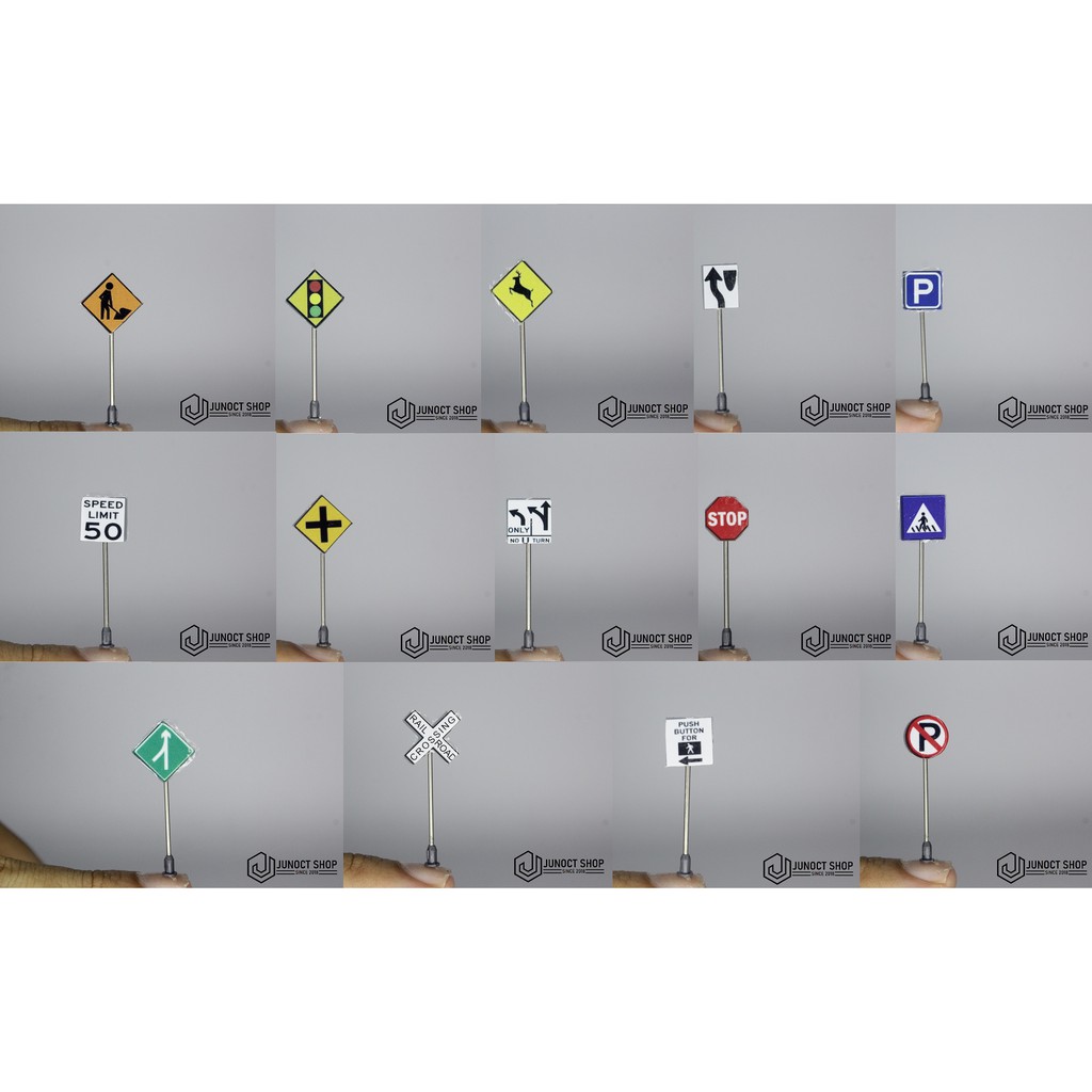 Jual MINIATUR RAMBU JALAN 1:64 BESI PLASTIK DETAIL DIORAMA MAKET ...