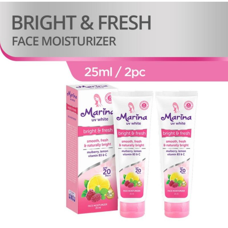 Jual Marina Bright & Fresh Face Moisturizer 25ml | Shopee Indonesia