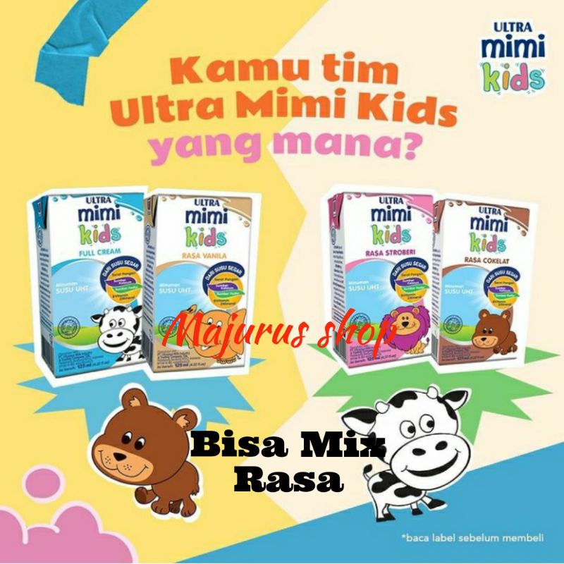 Jual Susu uht Ultra Mimi kids 125ml - [1 Dus/40 pcs] | Shopee Indonesia