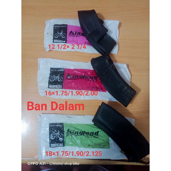Jual Ban Dalam Sepeda Anak ukuran 12,16,18 kingland cocok untuk semua jenis sepeda amak | Shopee ...