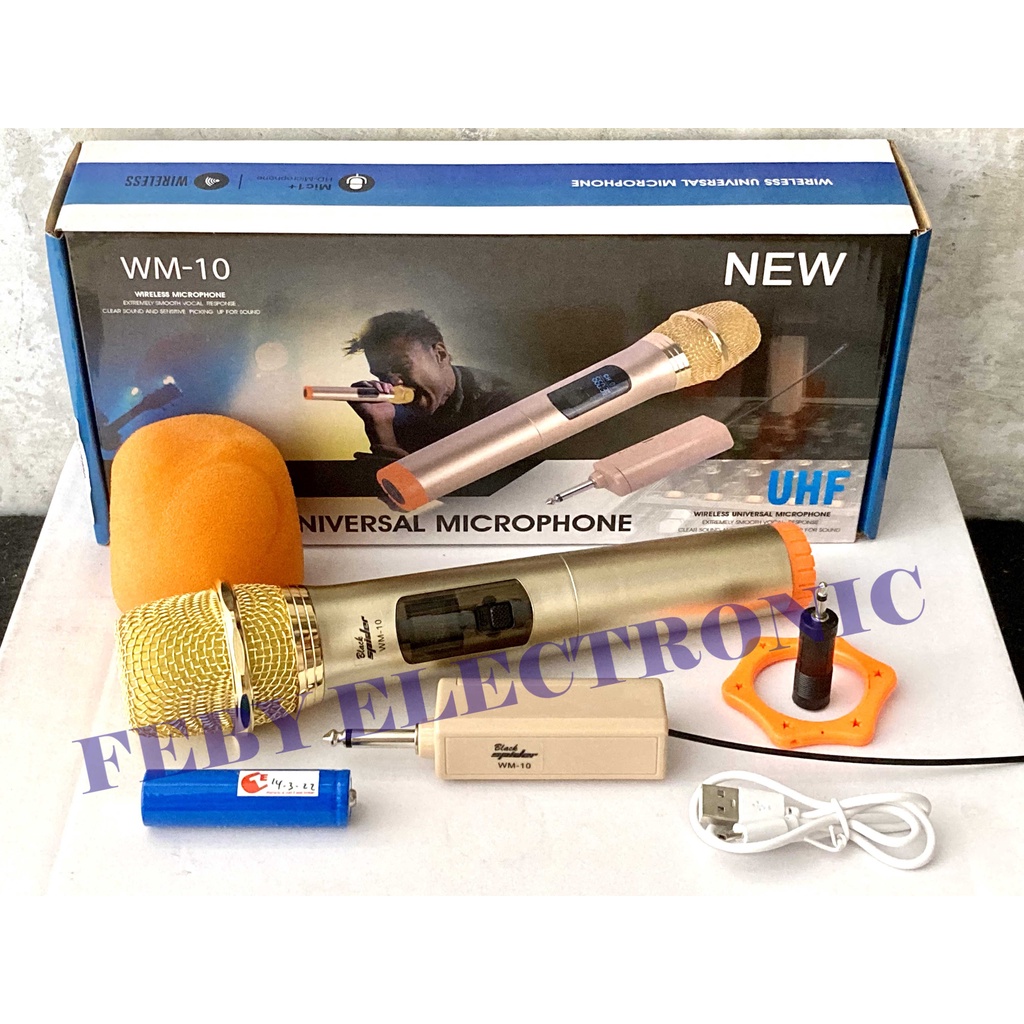 Jual MIC WIRELESS BLACK SPIDER WM 10 MICROPHONE BLACKSPIDER WM10 SINGLE MIC | Shopee Indonesia