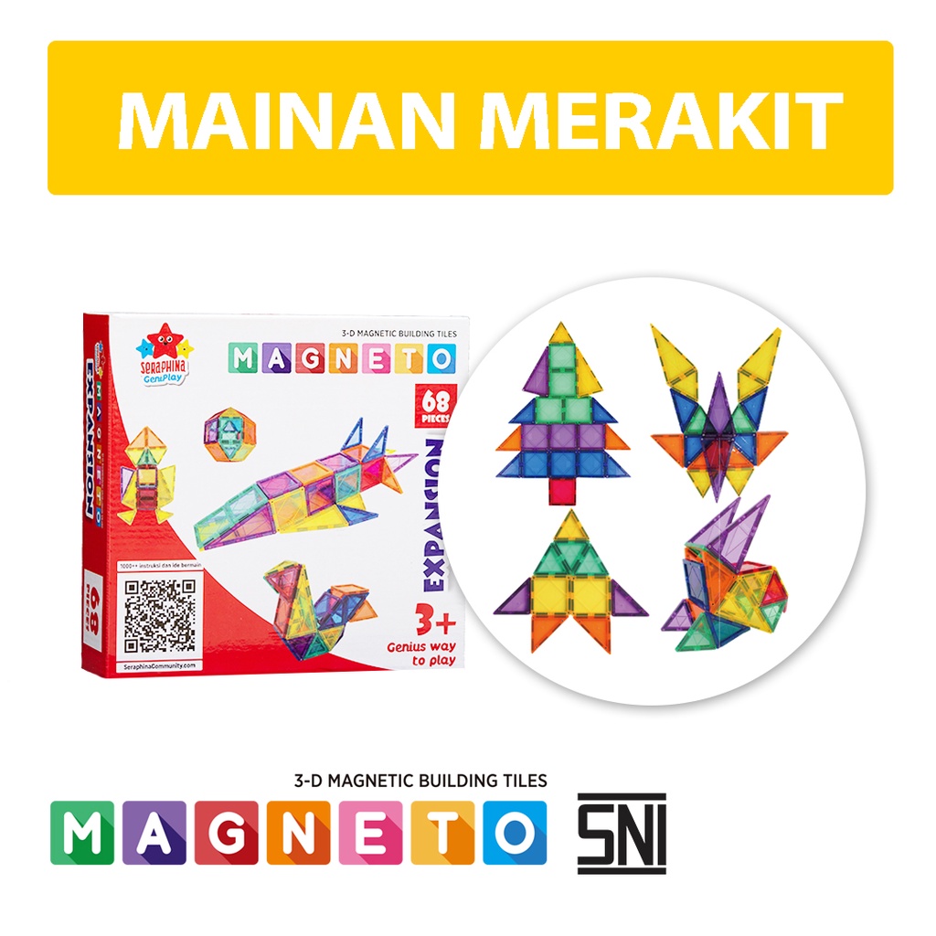 Jual Seraphina Magneto Expansion 68pcs Mainan Magnet STEM Edukatif ...