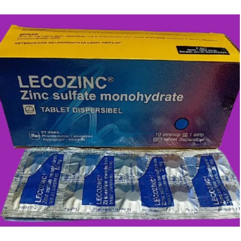 Jual TABLET LECOZINC ( ZINC 20mg ) TAB PER BOX isi 100 | Shopee Indonesia