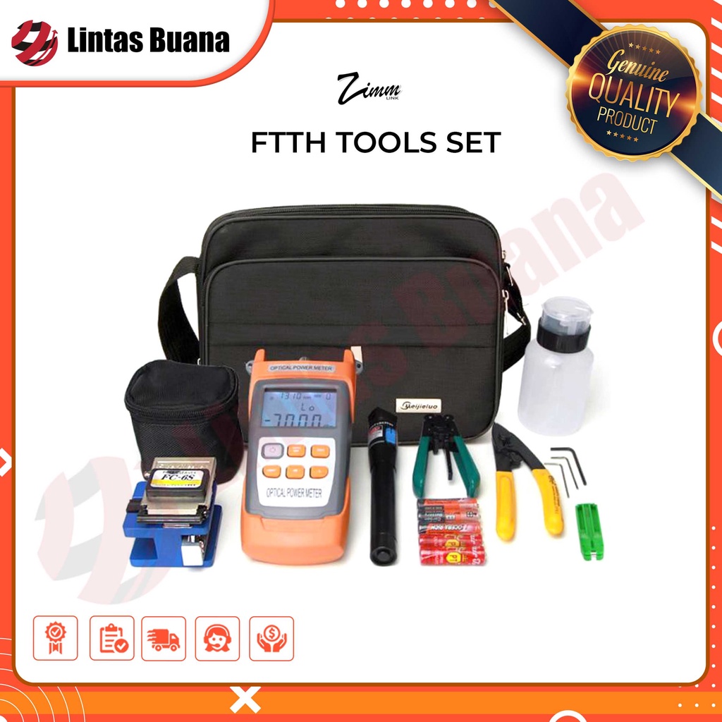 Jual FTTH Toolkit Fiber Optik Tool Kit FO OPM 2 in 1 Toolset OPM Lan ...