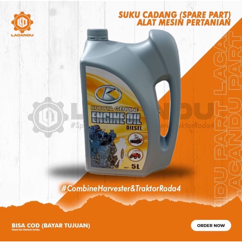 Jual ENGINE OIL ORIGINAL KUBOTA / OLI MESIN KUBOTA | Shopee Indonesia
