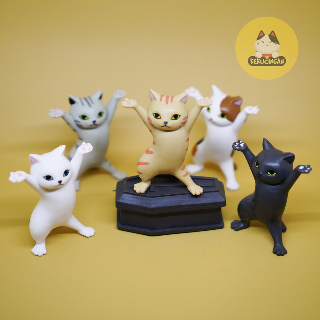 Jual Funny Dancing Cat Figure Set Lengkap 5 Kucing 1 Coffin | Shopee ...