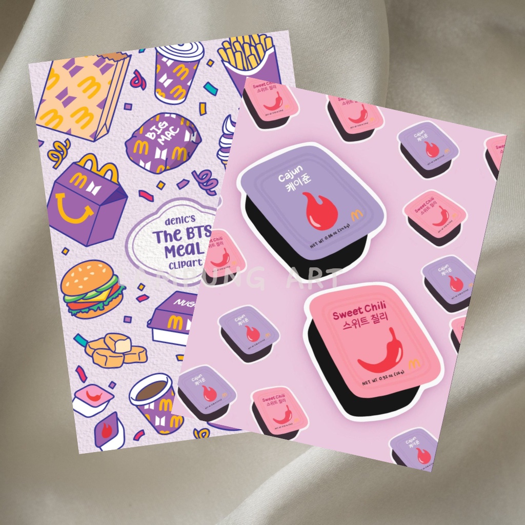 Jual Stiker Pack BTS Meal | Free Gift setiap pembelian | Shopee Indonesia
