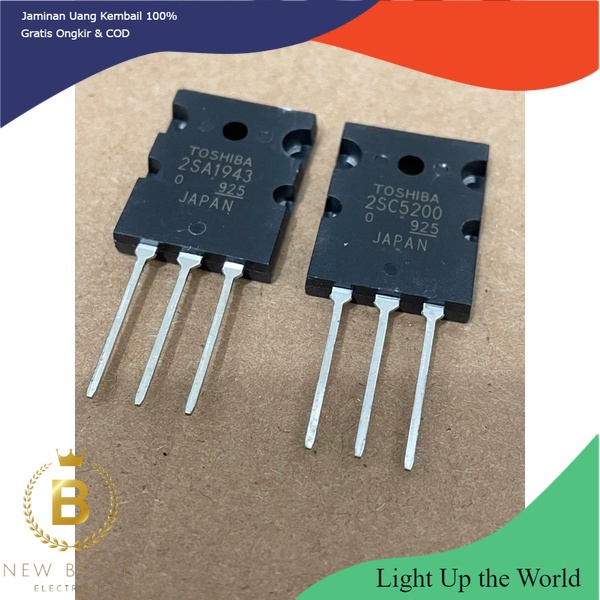 Jual Transistor Toshiba 2SA1943 2SC5200 ORIGINAL seri 9xx,7xx / A1943 C5200 | Shopee Indonesia