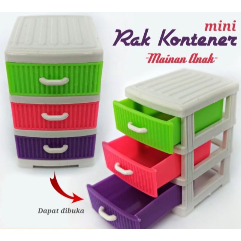 Jual Lemari Mini Plastik 4 3 2 Susun Laci Mini Container / Kabinet ...