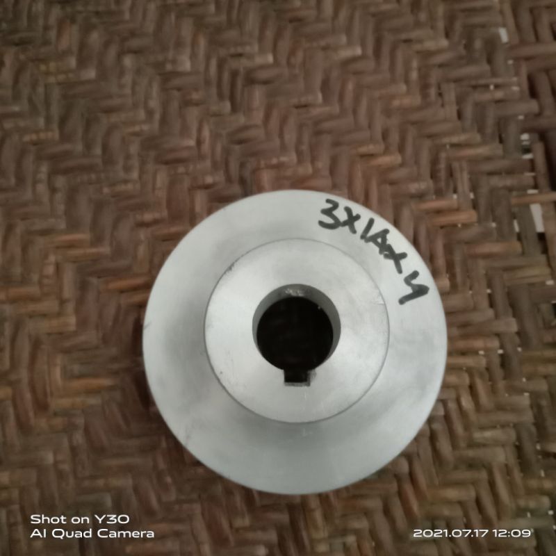 Jual Pulley pully puli Puley Poli polly A1x3 inch lubang as Dari 10mm ...