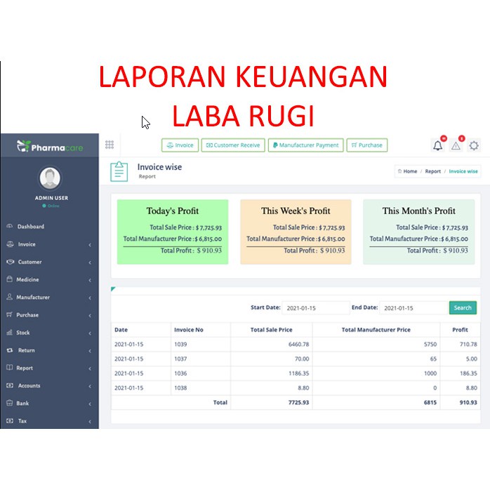 Jual Aplikasi POS Apotik Farmasi Obat Lengkap berbasis web php ...