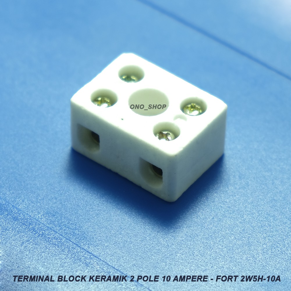 Jual Terminal Block Keramik 2 Pole 10 Ampere - FORT 2W5H-10A | Shopee ...
