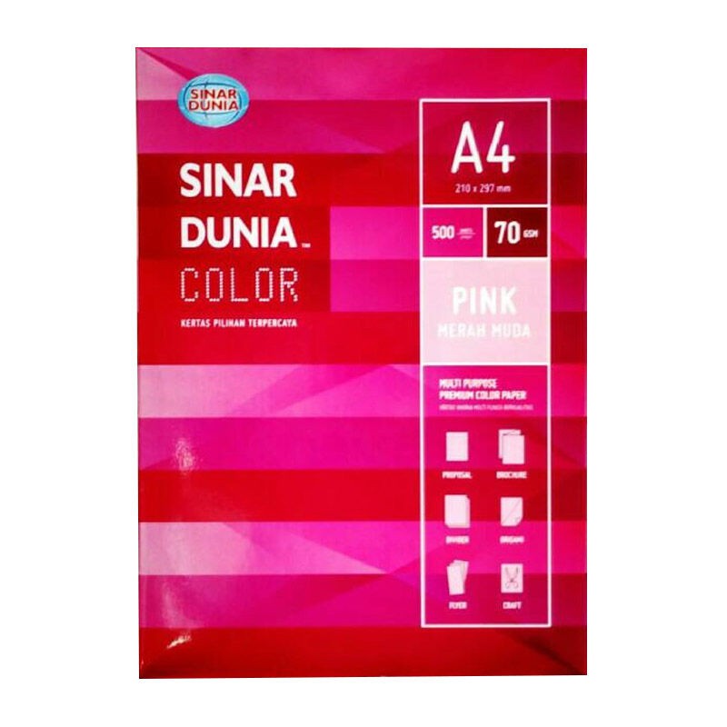 Jual Hvs A4 F4 Warna 70 Gr Sinar Dunia 1 Rim Khusus Online
