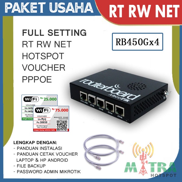 Jual Mikrotik Rb450gx4 200 User Full Setting Untuk Usaha Wifi Hotspot