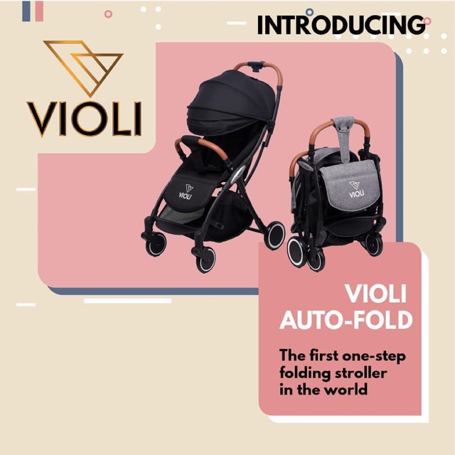 Jual Violi auto fold stroller cabin | Shopee Indonesia