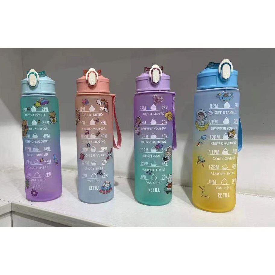Jual BOTOL VIRAL 1 LITER / BOTOL MOTIVASI 1 LITER / 1LITER GRADASI ...